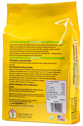 I Must Garden Deer, Rabbit and Groundhog Repellent: All-Weather Granular Formula β 5 lb. Bag