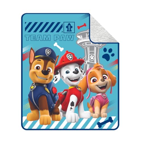 Franco Paw Patrol Kids Bedding Soft Plush Sherpa Blanket Throw, 50 in x 60 in, (Officially Licensed Product)