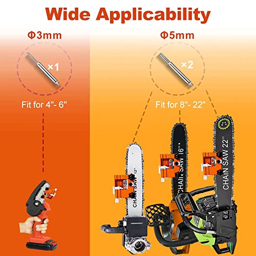 Chainsaw Sharpening Kit,Portable Chainsaw Sharpening Jig, Hand Crank Chainsaw Blade Sharpener Suitable for All Kinds of Chain Saws and Electric Saws, DIY Lumberjack, Garden Worker