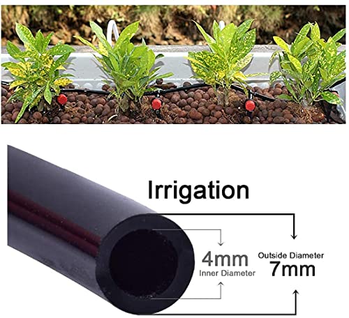 La Farah Universal 1/4" Barbed Coupling Fittings 100 -Pack, Fit of 1/4" Drip Tubing, Drip Irrigation Accessories Barbed Couplers,Black