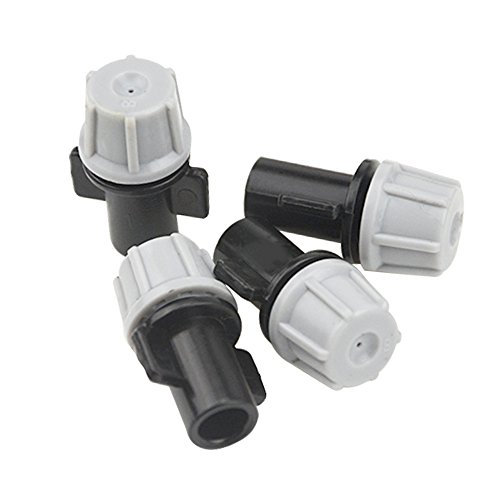 XINGYHENG 100Pcs(50Pairs) Garden Irrigation Kit Adjustable Misting Drippers Atomizing Connect with Tee Connector Round Emitter Drip System for Flower Pot Garden Lawn Water Irrigation Drip Kit