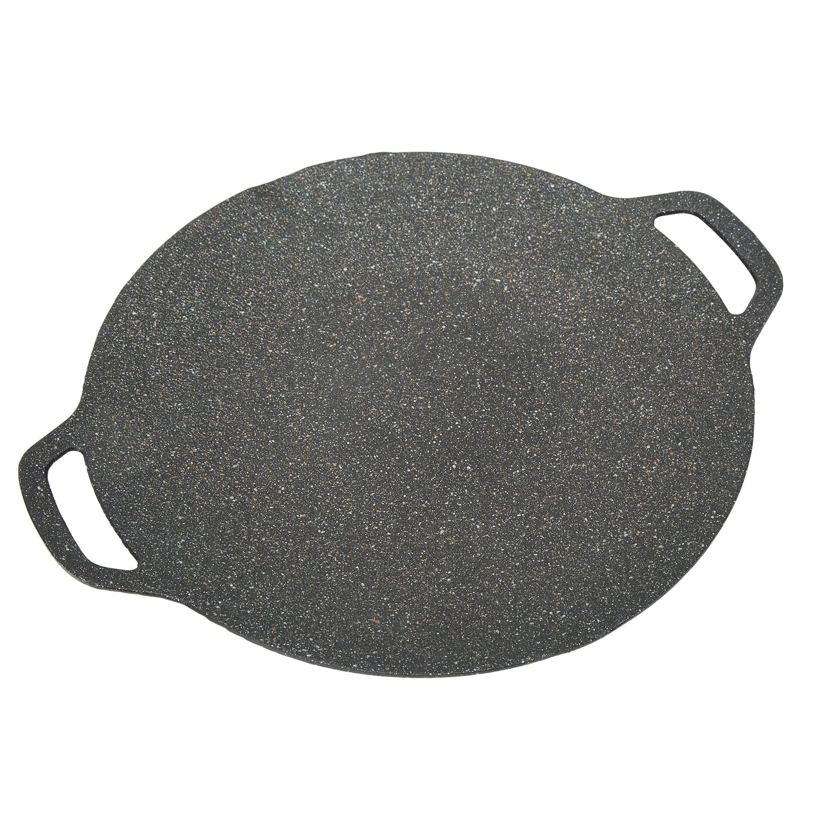 Korean BBQ Grill Pan, Round BBQ Griddle with Nonstick 6-Layer Coating, Aluminum Korean Grill Pan with Double Handles for Indoor or Outdoor Grilling Eggs Pancakes Steaks(30CM)