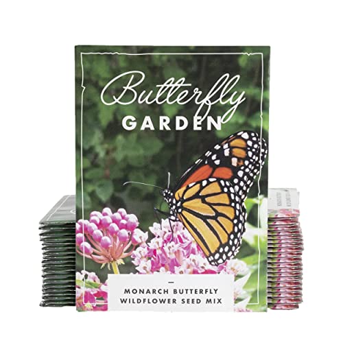 American Meadows Wildflower Seed Packets ''Butterfly Garden'' Favors (Pack of 20) - Pollinator Wildflower Seed Mix to Attract Hummingbirds, Bees, and Butterflies, Party Favors for Any Occasion