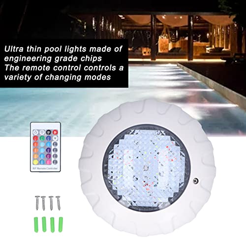 URBERY LED Pool Lights with Remote, 108 Lamp Beads, IP68 Waterproof, Engineering Grade Chips, RGB Colorful Energy Saving Pool Lamp for Pond, Garden, Party