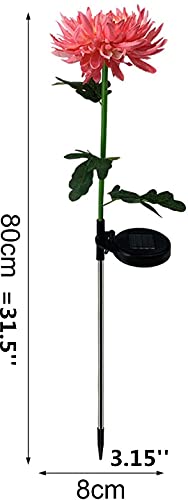 XinCanKun 4 Pack Outdoor Solar Lights, Solar Garden Lights with 4 Bigger Chrysanthemum Flowers, Waterproof Outdoor Lights - Bigger Solar Panel for Garden Patio Yard Pathway (4 Pack White)