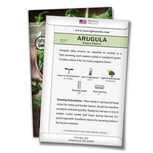 Sow Right Seeds - Hydroponic Vegetable Seeds for Planting - Lettuce, Kale, Arugula, and Pak Choi Seeds for Planting and Growing a Hydroponic Greens - Garden Indoors - Perfect for Your Growing System