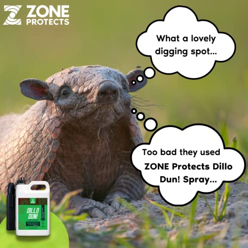 Zone Protects Dillo Dun! Armadillo Repellent Spray. Stop Armadillos from Digging in Your Yard, Gardens and Flower Beds. Natural Armadillo Repellent Liquid Spray