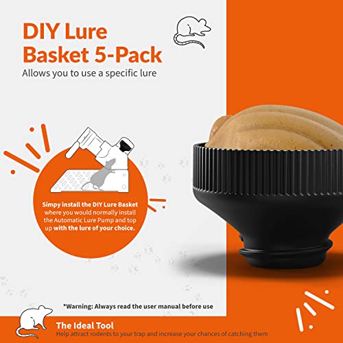 Goodnature A24 DIY Lure Baskets, Pet-Friendly Do It Yourself Rat and Mouse Lure Accessory (5 Pack)