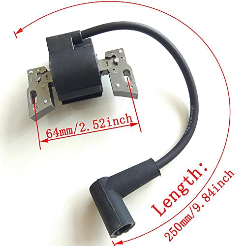 LIYYOO 593872 799582 Ignition Coil + Spark Plug Compatible with Briggs & Stratton 08P502 09P602 09P702 Armature Magneto Lawn Mower Engines