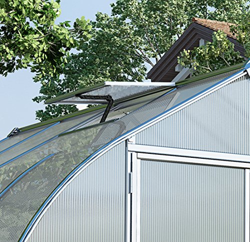 Palram - Canopia Bella Hobby Greenhouse, 8' x 8', Silver with Twin Wall Glazing