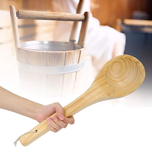 Zerodis Horticulture Garden Entertainment, Spoon,Sauna Accessories,Sauna Water Dipper Spoon Sauna Single Spoon Handmade