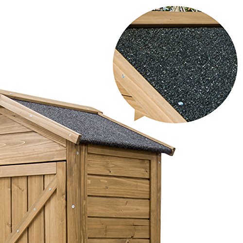 Outdoor Storage Shed,5.1Ft x 2.1Ft Wood Storage Sheds Tool Sheds,Outside Vertical Shed for Patio Garden,Yard,Backyard,Natural