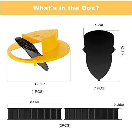 Mouse Trap Bucket, Flip and Slide Bucket Lid Mouse Trap, Auto Reset Mice Chipmunk Traps for House Indoor Sanitary Mouse Traps Indoor Outdoors, Compatible 5 Gallon Bucket(2 Pack)