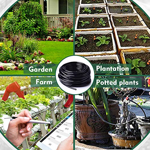 100ft 1/4 inch Blank Distribution Tubing Drip Irrigation Hose Garden Watering Tube Line for Small garden irrigation system