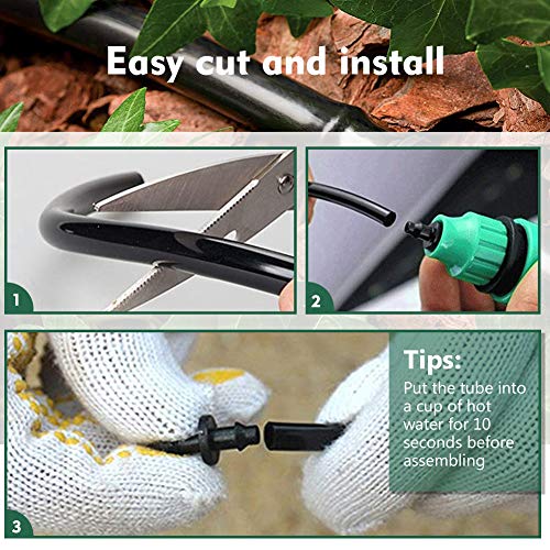 100ft 1/4 inch Blank Distribution Tubing Drip Irrigation Hose Garden Watering Tube Line for Small garden irrigation system