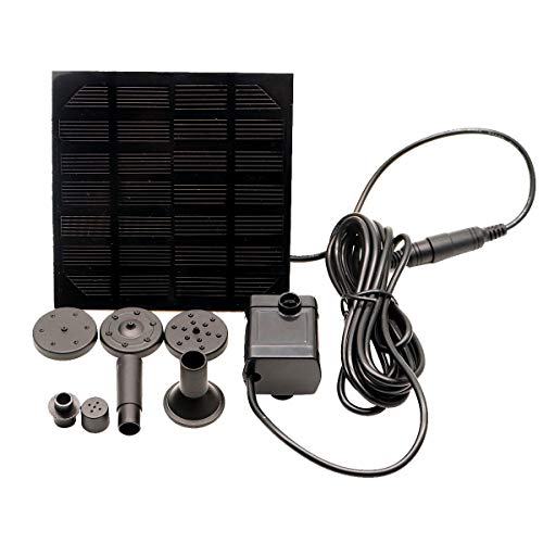 n/a Solar Panel Powered Water Fountain Pool Pond Garden Water Sprinkler Sprayer with Water Pump & 3 Spray Heads