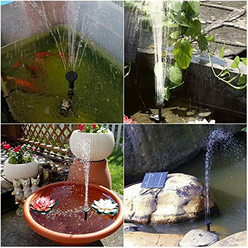 n/a Solar Panel Powered Water Fountain Pool Pond Garden Water Sprinkler Sprayer with Water Pump & 3 Spray Heads