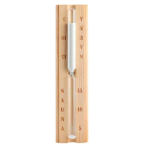 Horticulture Garden Entertainment, 15 Minutes Sand Timer Countdown Clock Accessory for Sauna Spa Room Wooden Sauna Hourglass for Sauna Spa Room