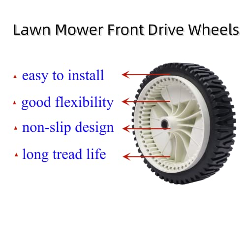 2 Pack Front Drive Wheels Replaces Craftsman Husqvarna 194231X427 532403111 Wheels 8"X1-3/4"