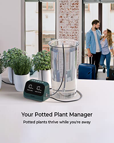 Tecnovo Automatic Watering System for Potted Plants, DIY Drip Irrigation Kit with Smart Timer, Waterproof LED Display & Large Capacity Battery, Precise Distribution of Water