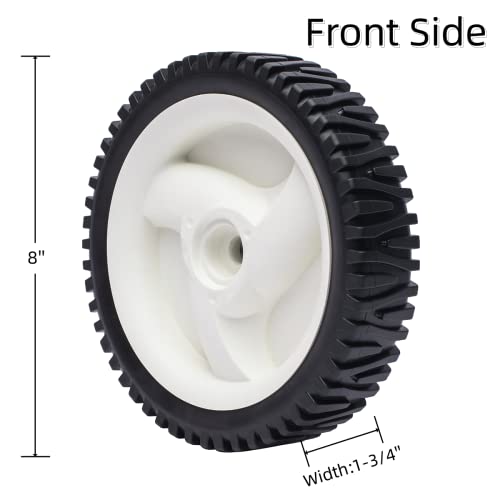 2 Pack Front Drive Wheels Replaces Craftsman Husqvarna 194231X427 532403111 Wheels 8"X1-3/4"