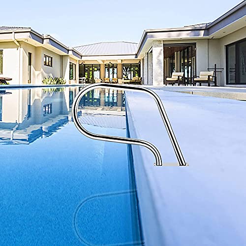 BTZHY Swimming Pool Handrails, 304 Stainless Steel Spa Handrail, Pool Safety Rail Humanized Easy to Maintain Pool Railings for Garden Backyard Pools (1PCS)