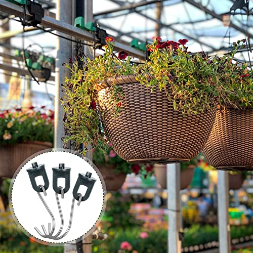 Ripeng Greenhouse Hooks Hanger Greenhouse Twist Clips Greenhouse Fixing Clips with Stainless Steel S Hooks for Outdoor Garden Hanging Plants Plastic Insulation Netting Shading (100 Pieces)