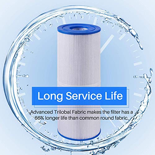 POOLPURE Garden Hose End Pre Filter and PRB50-IN Replacement Spa Filter Suit, Compatible with Unicel C-4950, Filbur FC-2390, 03FIL1600, 17-2380, Jacuzzi J200 Series Filter, 373045, 5X13 Drop i