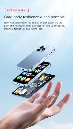 Mini Smartphone Android 10.0 SOYES XS16 4G Stundent Cellphone 5MP 2000mAh 3inch WiFi Bluetooth Handheld Sized Backup Small Mobile Phone Gift for Kid (2GB RAM 16GB ROM, Purple)