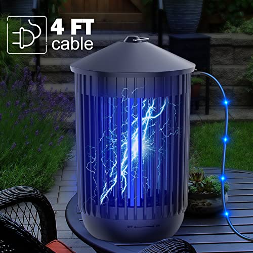 Electric Bug Zapper Outdoor, 4200V Electric Mosquito Zapper, 20w High Powered Pest Control Waterproof for Home, Backyard, Garden and Camping