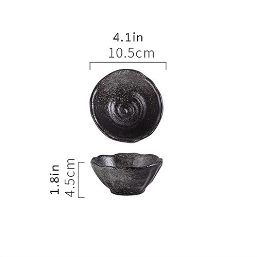 TRESORS Appetizer Plates Snack Bowls 4.1 Inch Porcelain Soy Sauce Dip Bowl Appetizer Plate Japanese Dinnerware Set Sushi Sauce Ketchup Salad Dressing Dish Salad Plates Dinner Plates (Color : C)