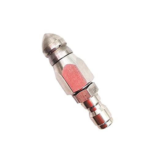CREEXEON Sewer Jetter Nozzle,Stainless Steel,Pressure Washer Drain Jetter Hose Nozzle, with 1/4" Quick Connector,5000Psi
