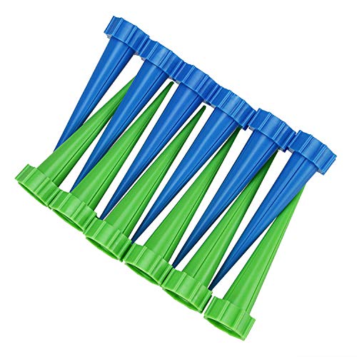 KKSQ Auto Watering Spikes, 12 Pack Self Plant Watering Spikes Plastic Bottle Garden Planting Drip Irrigation for Indoor Outdoor Flowers, Plants