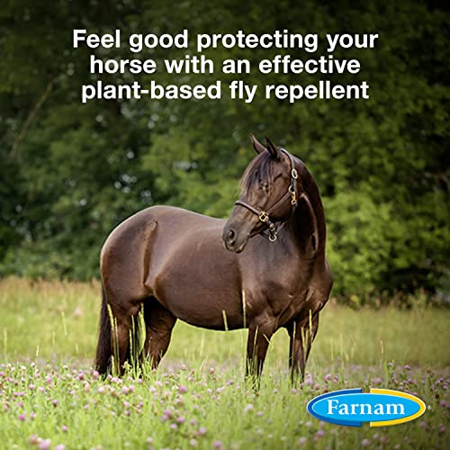Farnam Equisect Botanical Fly Repellent for Horses, Dogs and Cats, 32 Ounces, Quart Spray