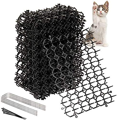 OCEANPAX Scat Cat Mat with Spikes Prickle Strips Digging Stopper Pest Repellent Spike Deterrent Mat, 78 x11 inch and 8.47 X 6.3inch(12Pack)