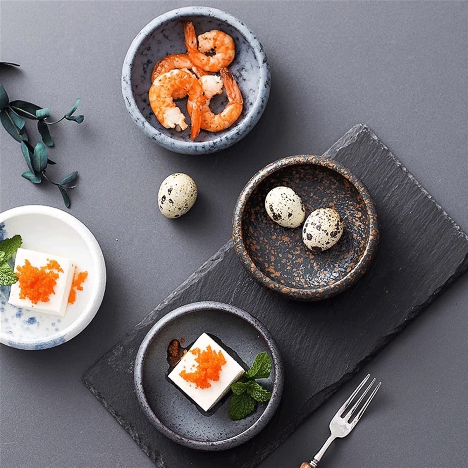 TOOSII Snack Bowls Japanese Ceramic Dipping Plate 4oz Porcelain Bowl Soy Sauce Dish Dessert Soup Side Dish Salad Cereal Dish Dinnerware (Color : C)