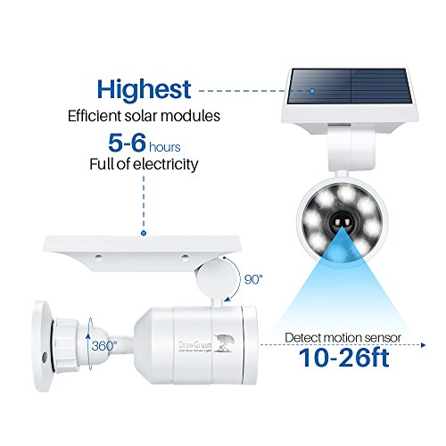 Solar Lights Outdoor Motion Sensor, 1400-Lumen LED Spotlight 9-Watt(130W Equiv.), Solar Flood Security Lights for Garden Driveway Patio Yard Path Porch Deck, 100-Week 100% Free Replacement
