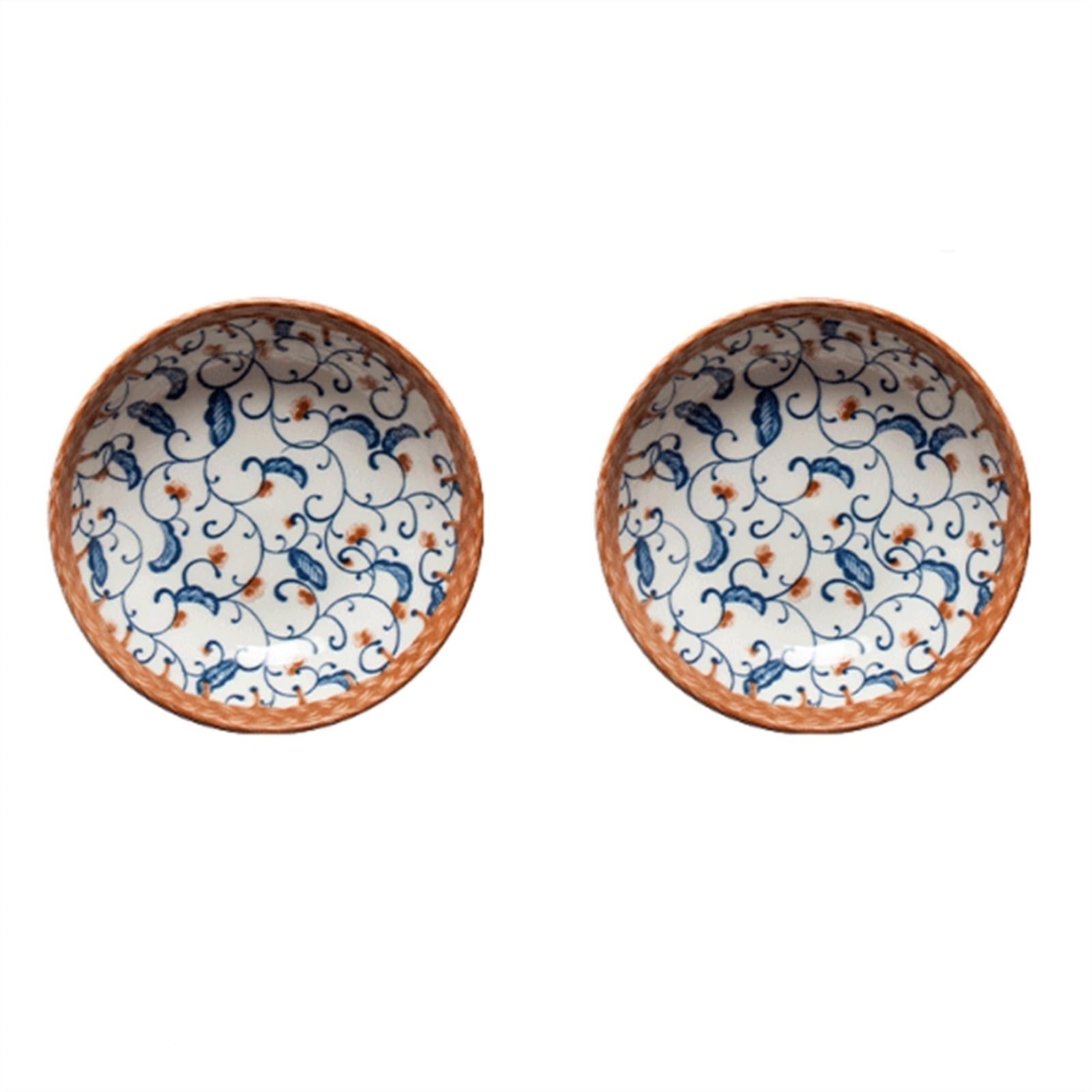 TRESORS Appetizer Plates Snack Bowls 6.7 oz Porcelain Dip Bowl Rustic Snack Plate Dessert Other Sauce Bowl Salad Plates Dinner Plates