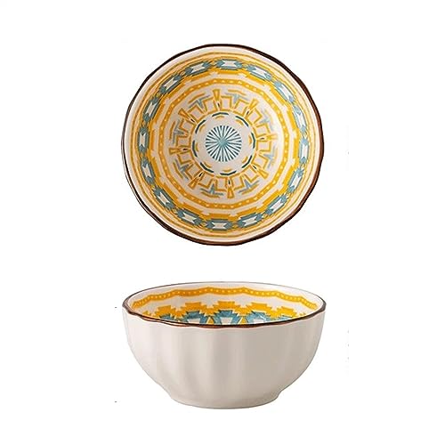 TRESORS Appetizer Plates Snack Bowls Round Ceramic Bowl Set Ceramic Small Bowl Dessert Side Dish Ice Cream Snack Condiment Dip Sauce Bowl Salad Plates Dinner Plates