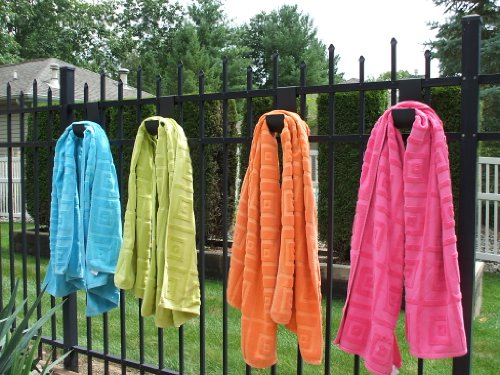 MIDE Products Aluminum Slip-on Fence Hooks, Fits 1-1/4 Inch to 1-5/8 Inch Thick Fences, 10" Long, Black