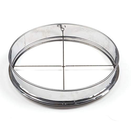 Practicool Garden Potting Mesh Sieve - Sifting Pan - Stainless Steel Riddle - Mix Soil Filter - with 4 Interchangeable Mesh Sizes - 3, 6 , 9, 12mm