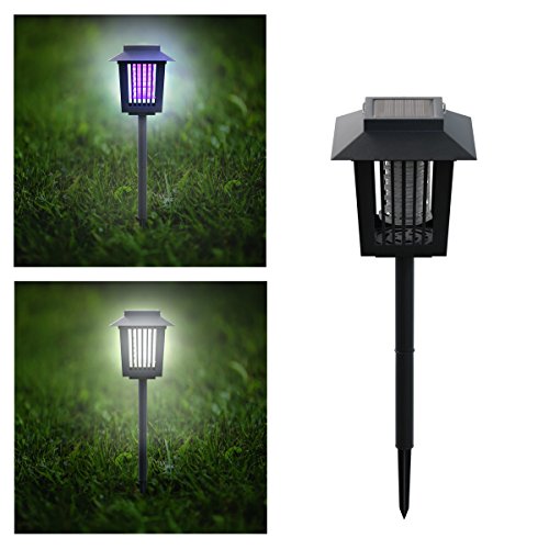 Pure Garden Solar Power Uv Led Light β Black