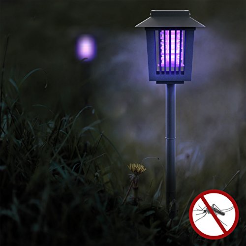 Pure Garden Solar Power Uv Led Light β Black