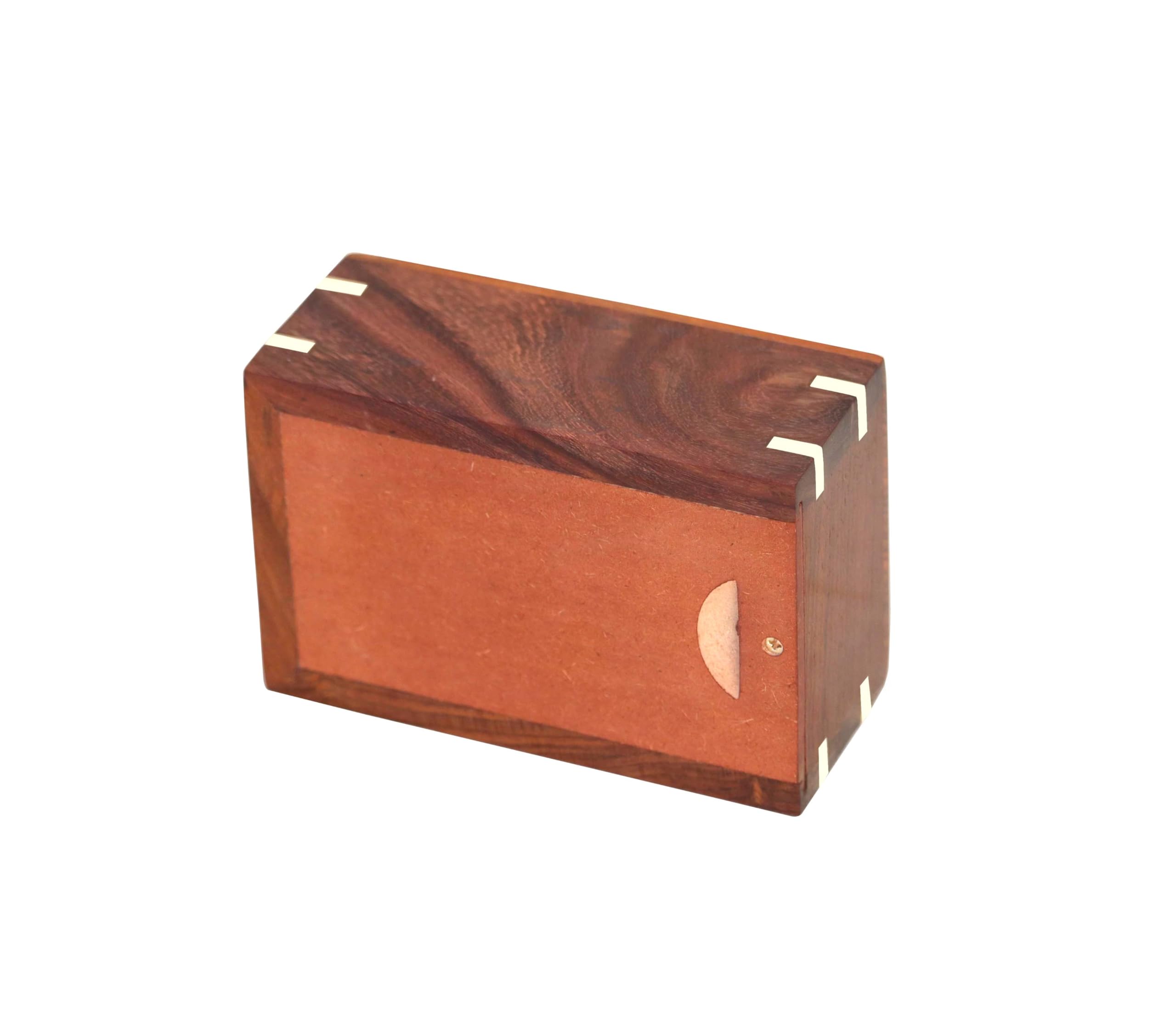 SUPER QUALITY HANDICRAFTS INDIA Wooden Brass Paw Print Urns For Pet Ashes | Wood Cremation Urns For Cat and Dog Ashes | Decorative Urns | Funeral Urns | Keepsake Box