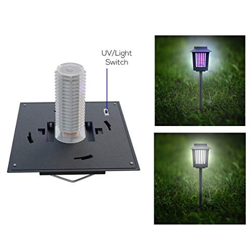 Pure Garden Solar Power Uv Led Light β Black