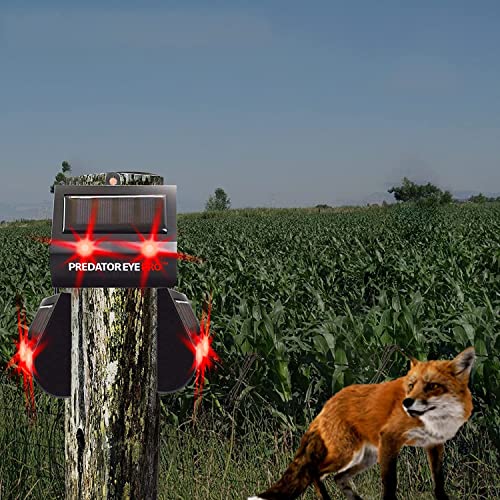 Predator Eye PRO - Aspectek - 4600sq ft Coverage w/Kick Stand Solar Powered Predator Light Deterrent Light Night Time Animal Control - 2 Pack