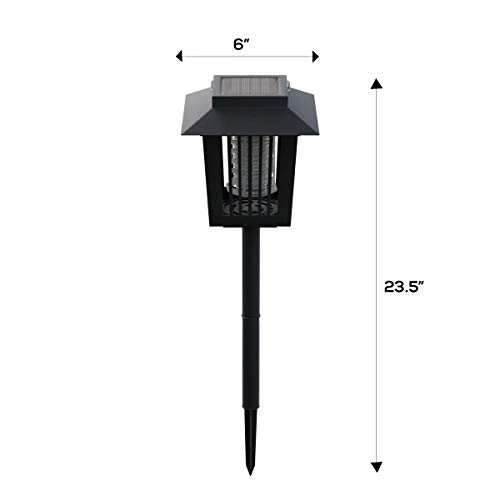 Pure Garden Solar Power Uv Led Light β Black