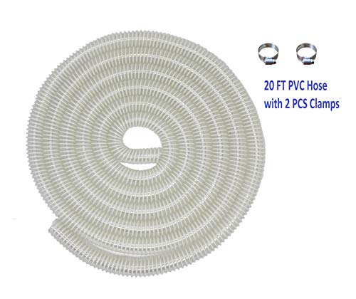 Pool Filter Pump Connection Hose 1.25 Inches Above Ground Pool Replacement Hose Premium Quality Kinkproof PVC Hose 20 Feet x 1-1/4