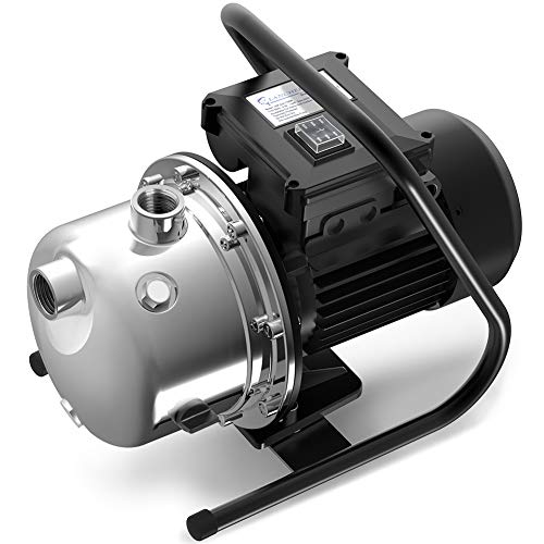 Lanchez 1.6 HP Shallow Well Pump Garden Pump,Portable Water Transfer Draining Irrigation Pump for Water Removal, Lawn Fountain Pump,Irrigation Pump 1162 GPH 147 Feet Height