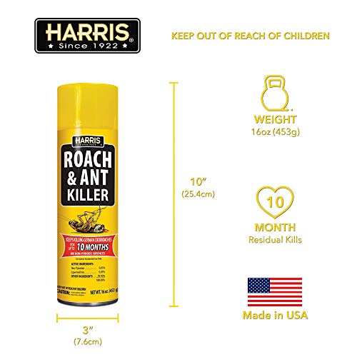 HARRIS 10-Month Roach and Ant Killer, 16oz Aerosol Spray